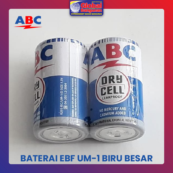 BATERAI EBF UM-1 BIRU BESAR 2pcs - ABC - globalbangunan Store