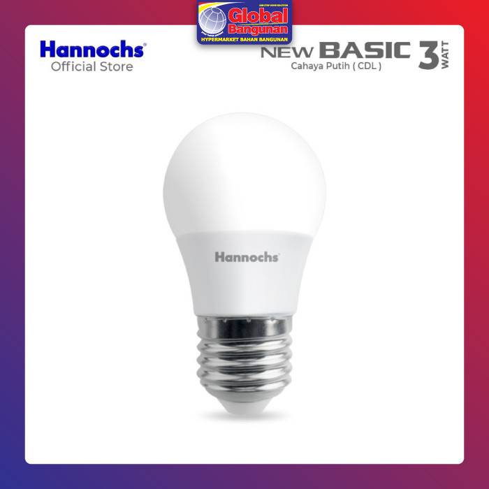 LP LED BULB BASIC 3w CDL - HANNOCHS - globalbangunan Store