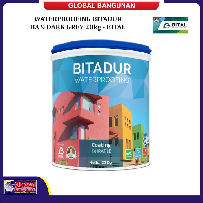 WATERPROOFING BITADUR BA 9 DARK GREY 20kg - BITAL - globalbangunan Store